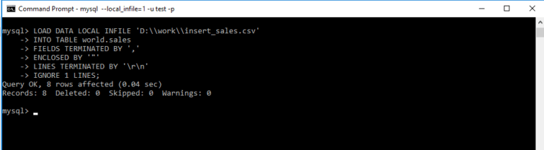 MySQLのLOAD DATAコマンドでCSVファイルのデータをテーブルに追加してみた｜ITエンジニアとして経験・学習したこと