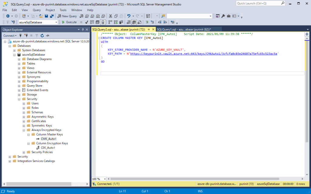 Sql Databaseのカラムをssmsを使ってalways Encryptedで暗号化してみた|itエンジニアとして経験・学習したこと