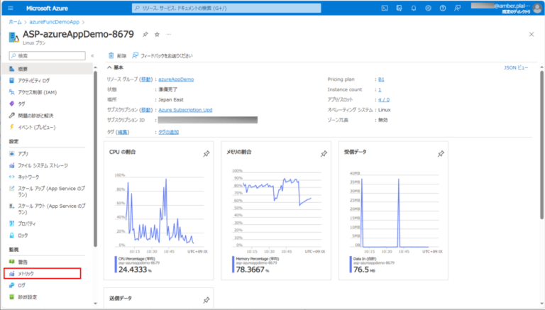 Azure FunctionsやAzure App ServiceのCPUやメモリ使用率を確認してみた｜ITエンジニアとして経験・学習したこと