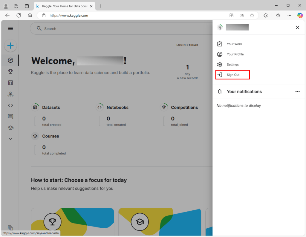 Kaggleのアカウント登録を行ってみた｜ITエンジニアとして経験・学習したこと