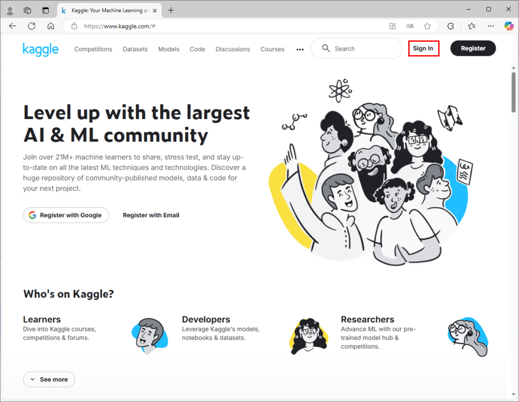 Kaggleのアカウント登録を行ってみた｜ITエンジニアとして経験・学習したこと