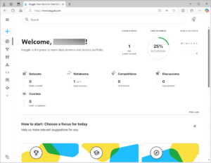 Kaggleのアカウント登録を行ってみた｜ITエンジニアとして経験・学習したこと