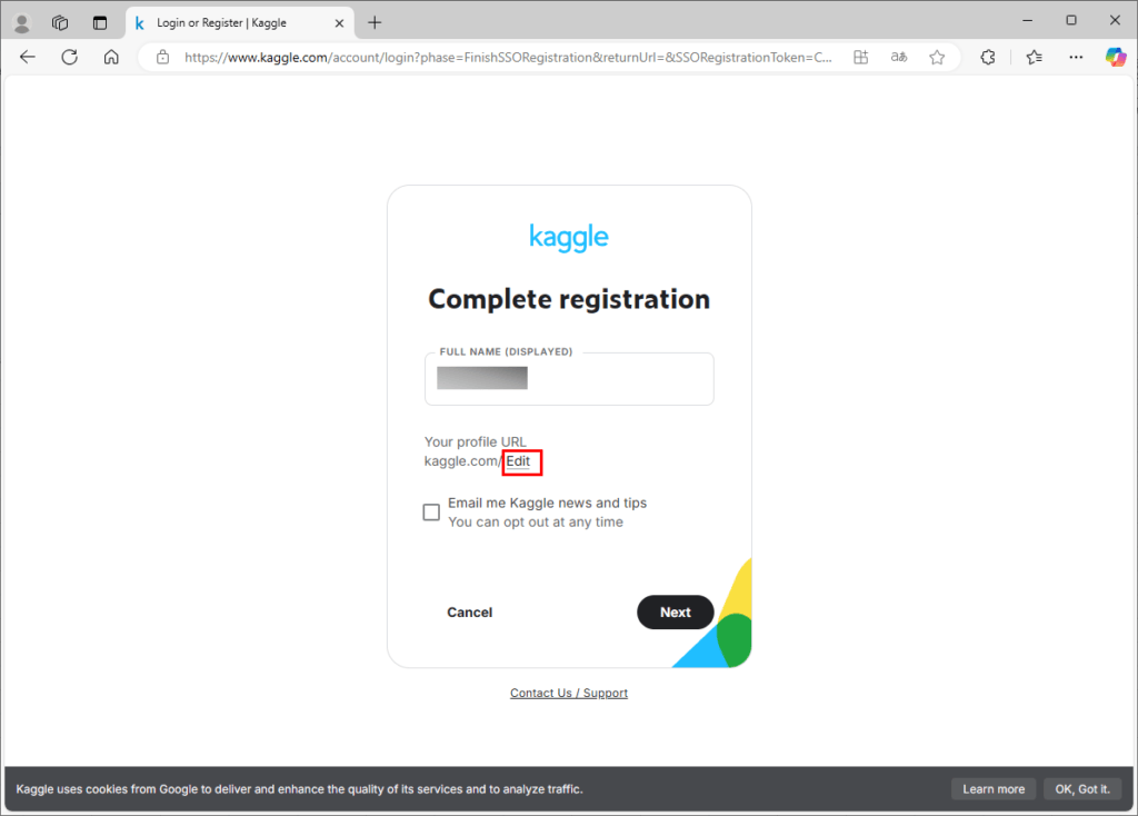 Kaggleのアカウント登録を行ってみた｜ITエンジニアとして経験・学習したこと